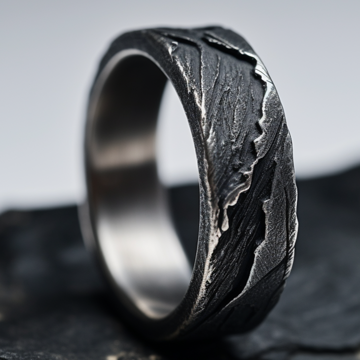 Handcrafted Rustic Silver Ring for Men | Artisanal Silver Jewelry ...